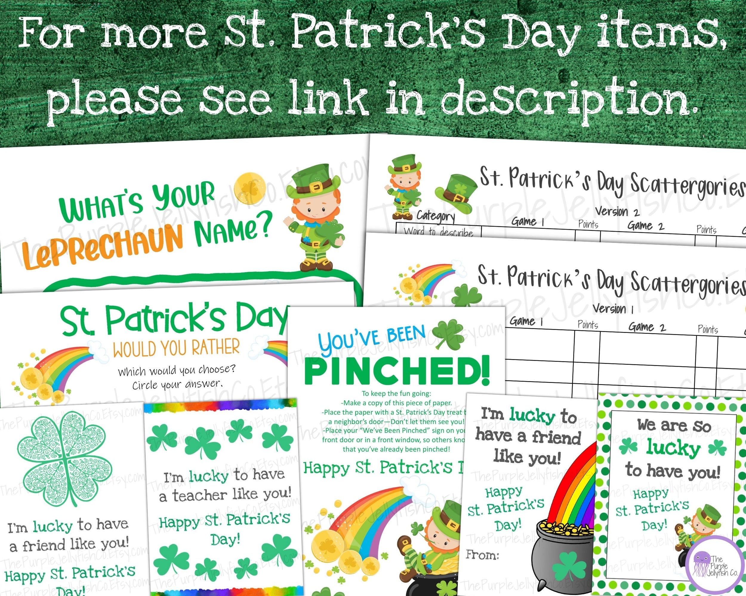 St Patricks Day Lunchbox Notes for Kids Lunch Box Jokes, School Lunch ...