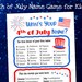 4th of July Name Game, 4th of July Activity for Kids, July 4th ...