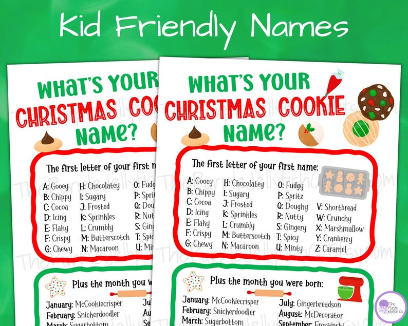 Christmas Cookie Game Printable, Christmas Cookie Decorating Party ...