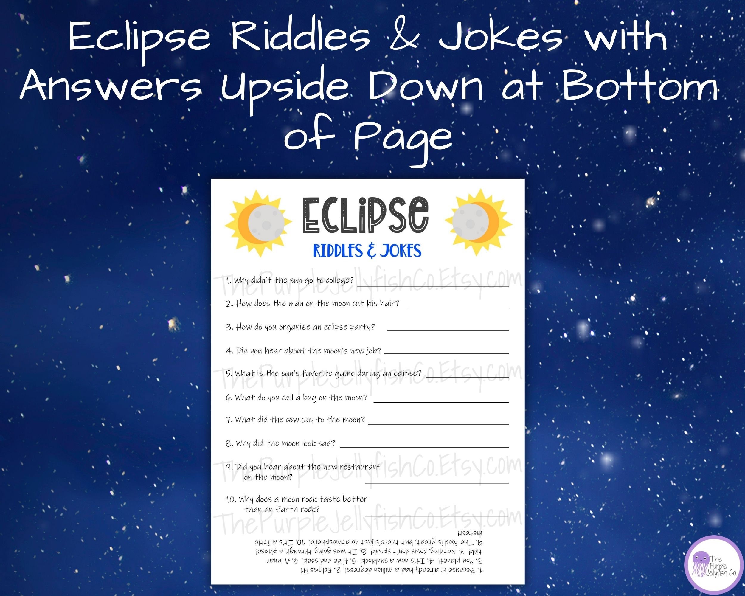 Eclipse 2024 Games Printable, April 8th 2024 Solar Eclipse Activities ...
