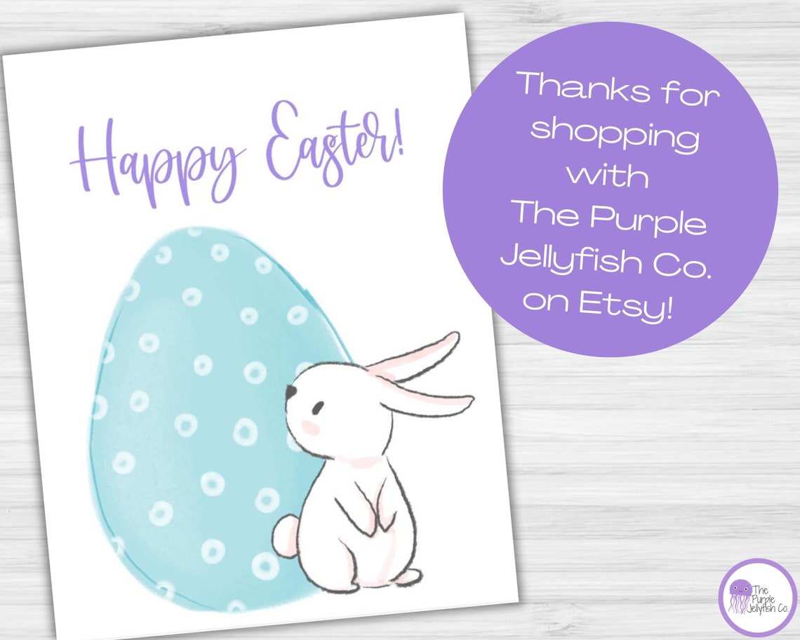 Easter Gift Tag Printable, Easter Basket Tag, Easter Bunny Tag, Happy ...