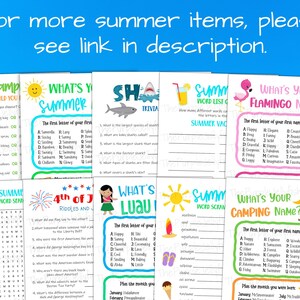 Summer Trivia Game, Printable Trivia Questions for Teens Adults Seniors ...