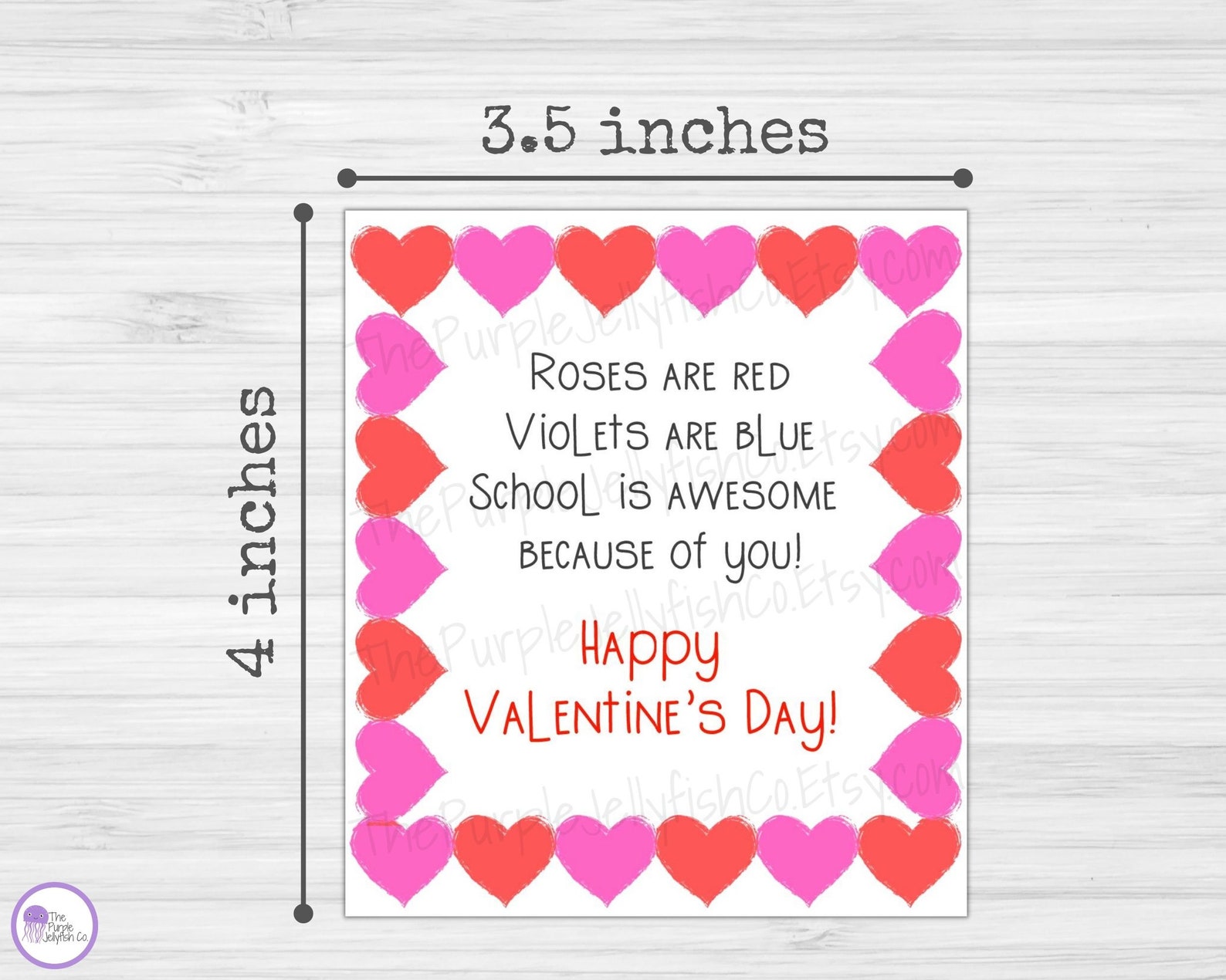 Teacher Valentines Printable, Valentine's Day Appreciation, Valentine ...