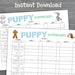 Puppy Scattergories Printable, Puppy Party Game, Dog Birthday, Puppy ...