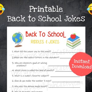Back to School Jokes for Kids, First Day of School Activity, Back to ...