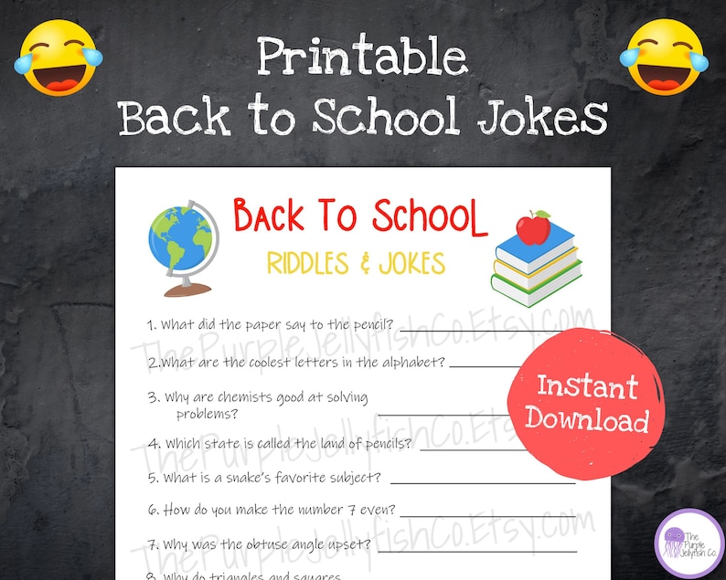 Back to School Jokes for Kids, First Day of School Activity, Back to ...