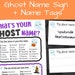 What's Your Ghost Name Game Printable Halloween Activity for Kids, Cute ...