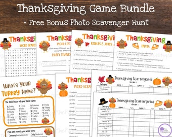 Thanksgiving Gratitude Scavenger Hunt, Thanksgiving Games Printable ...
