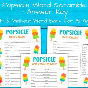 Popsicle Games for Kids Printable Popsicle Party Ideas, Fun Summer ...