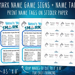 Shark Games Bundle, Shark Birthday Party Ideas, Shark Week Games, Shark ...