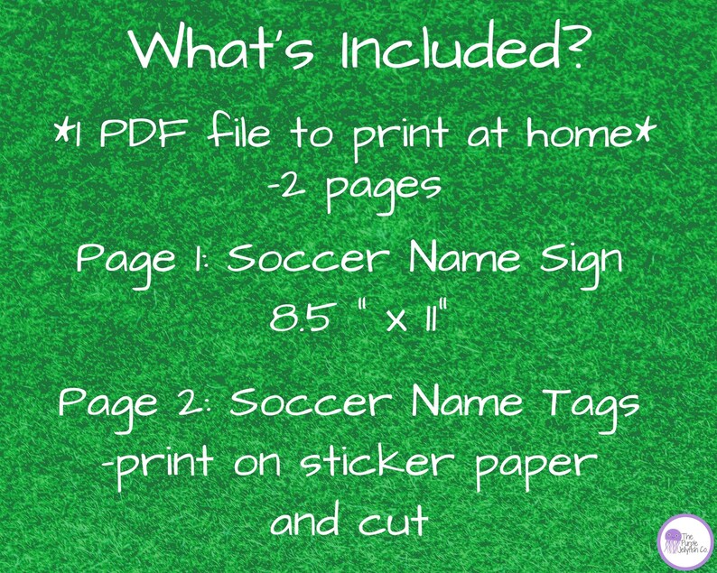 Soccer Name Game Sign + Name Tags, Soccer Activity for Kids Printable ...