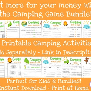 Camping Word Scramble, Kids Camping Activity, Camping Game for Kids ...
