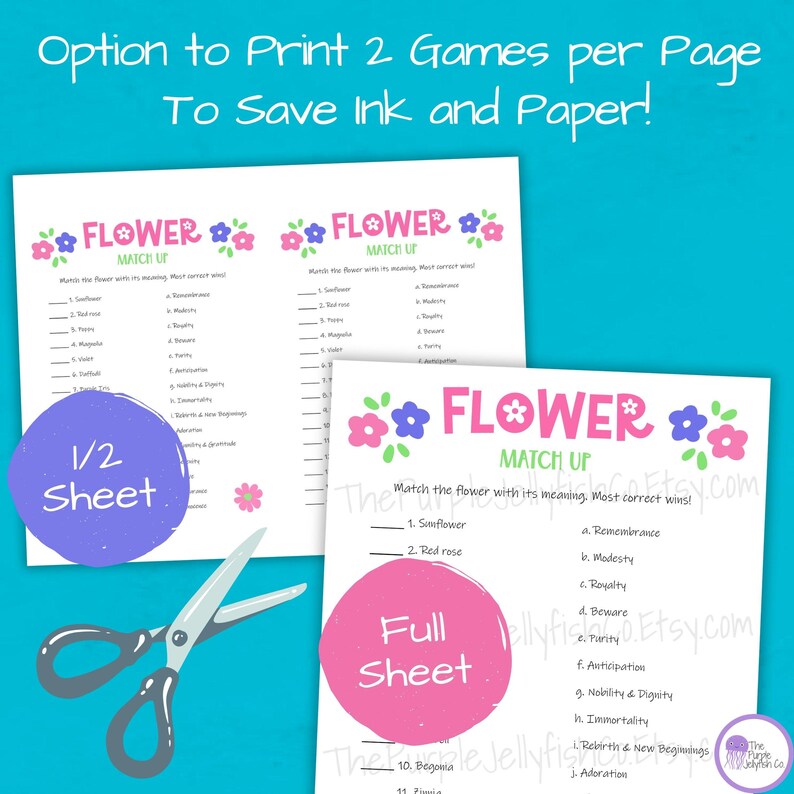 Flower Meaning Matching Game Printable, May Flowers Trivia Quiz, Spring ...