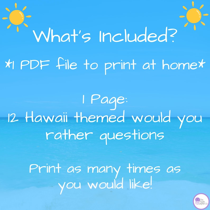 Would You Rather Luau Party Idea, Hawaiian Party Game for Kids & Adults ...