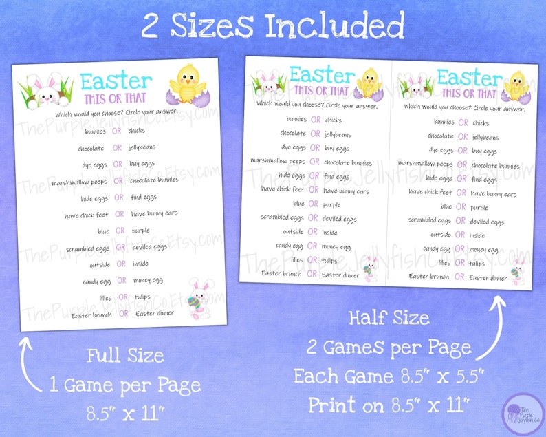 Easter This or That Game for Kids, Printable Easter Activity, Easter ...