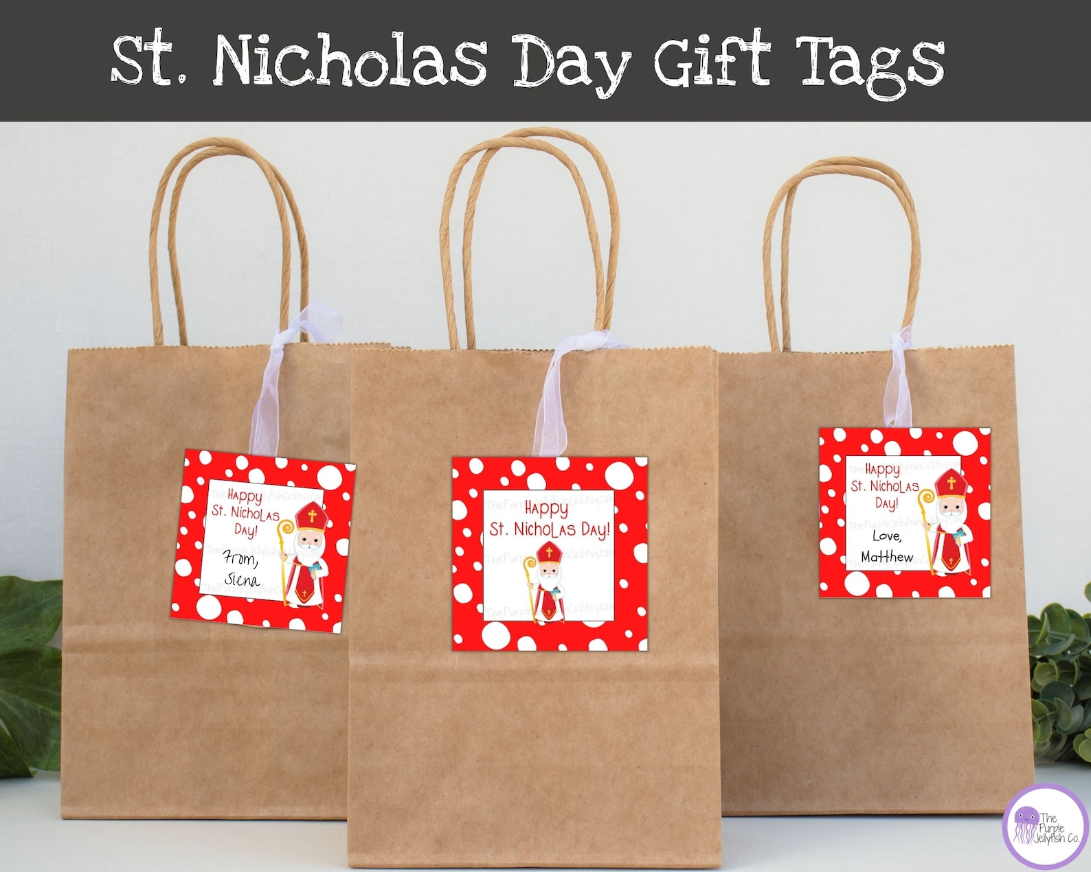 St. Nicholas Day Gift Tags, St Nick's Day Card Printable, Catholic ...