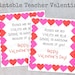 Teacher Valentines Printable, Valentine's Day Appreciation, Valentine ...
