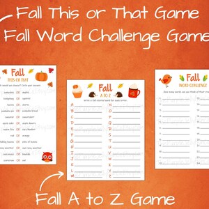 Fall Games Printable, Fall Activities for Kids & Adults, Fun Fall Game ...