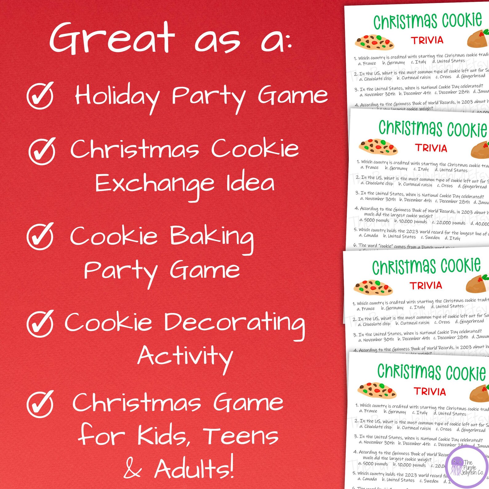 Christmas Cookie Trivia, Cookie Decorating Party, Christmas Cookie ...