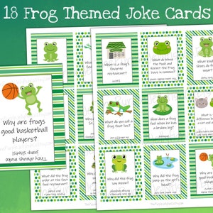 Frog Lunchbox Jokes, Printable Lunch Box Jokes, Frog Theme Lunch Box ...