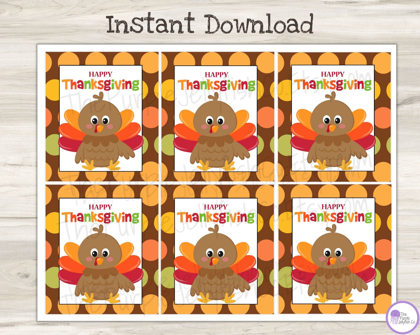 Thanksgiving Gift Tag Printable, Happy Thanksgiving Card, Thanksgiving ...