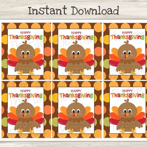 Thanksgiving Gift Tag Printable, Happy Thanksgiving Card, Thanksgiving ...