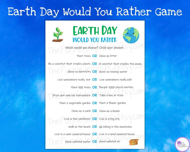 Earth Day Games Bundle, Printable Earth Day Activities for Kids ...