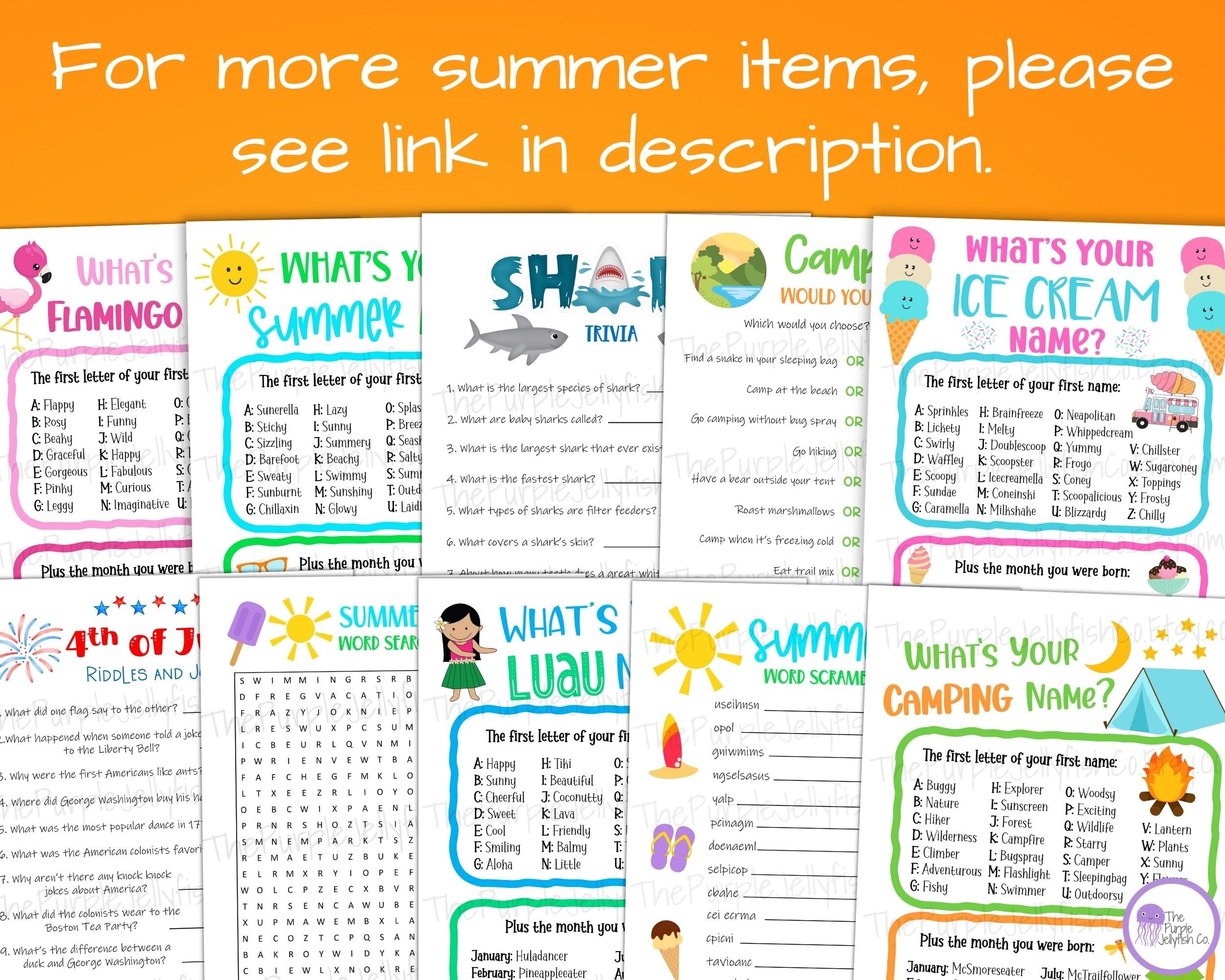 Popsicle Party Idea, What's Your Name Game Sign Name Tags, Summer Decor ...