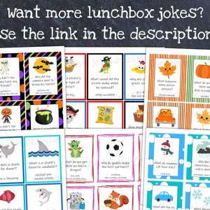 Back to School Lunch Box Notes Printable Lunchbox Jokes for Kids ...