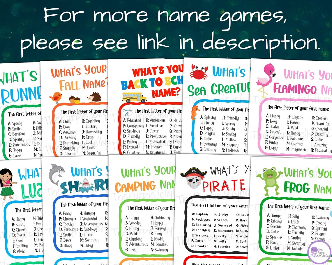 Christmas Name Game + Name Tags, What's Your Name Game Festive Holiday ...
