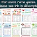Christmas Name Game Name Tags, What's Your Name Game Festive Holiday ...