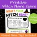 What's Your Witch Name Game Halloween Game Printable - Etsy