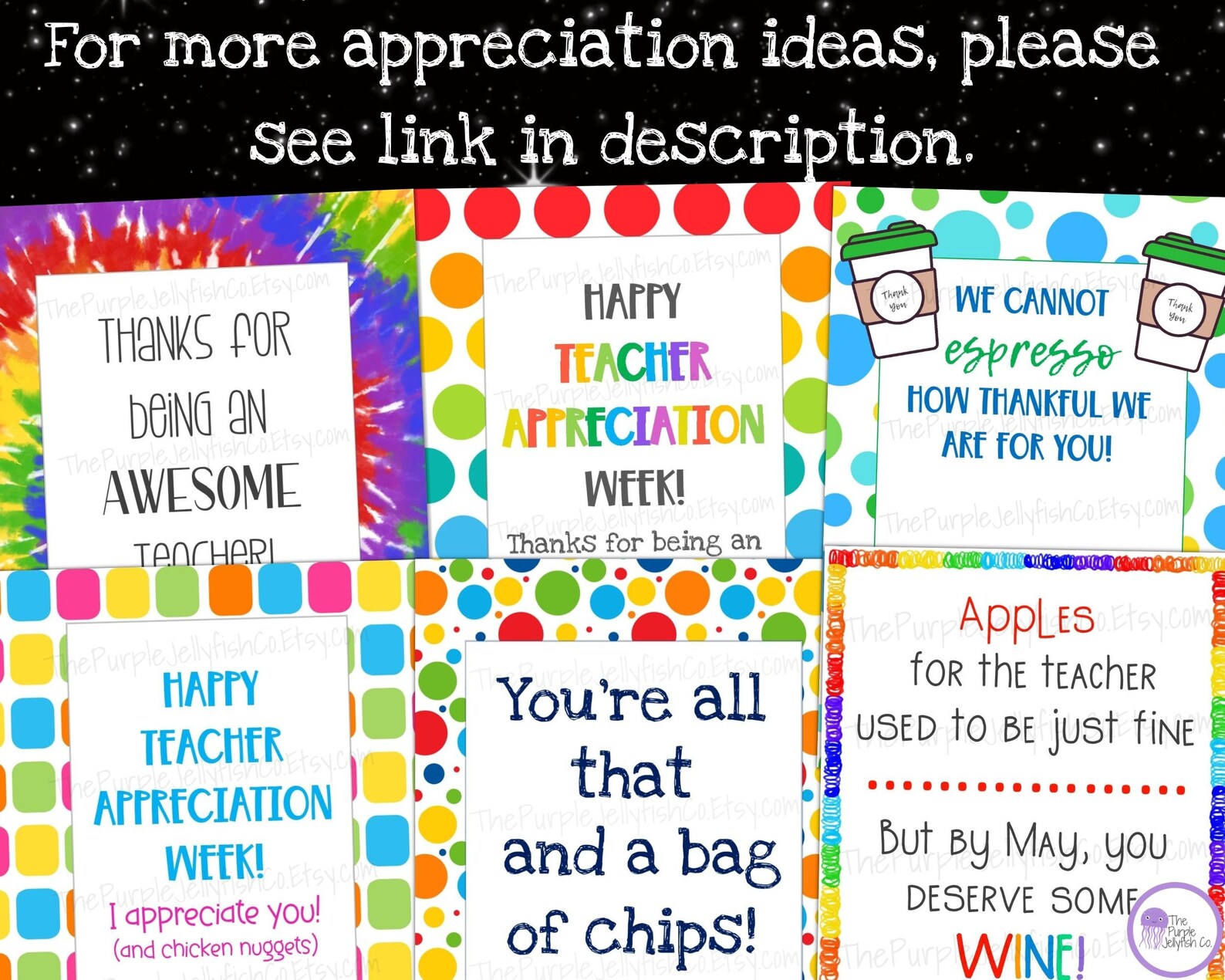 Out of This World Appreciation Gift Tags, Outer Space Themed Printable ...