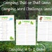 Camping Games Bundle, Fun Camping Games Printable, Camping Activities ...