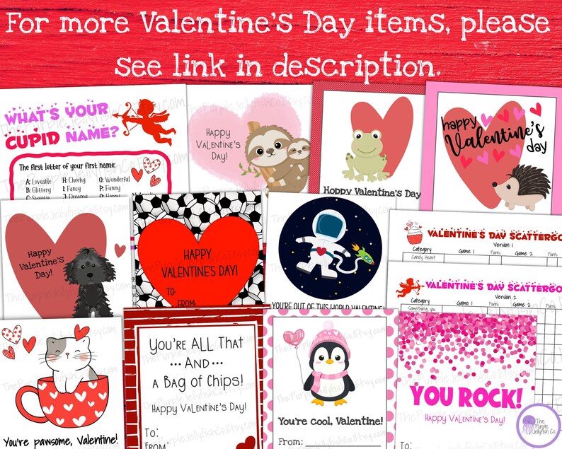 Woodland Animal Valentines Printable, Cute Animal Valentines Day Cards ...