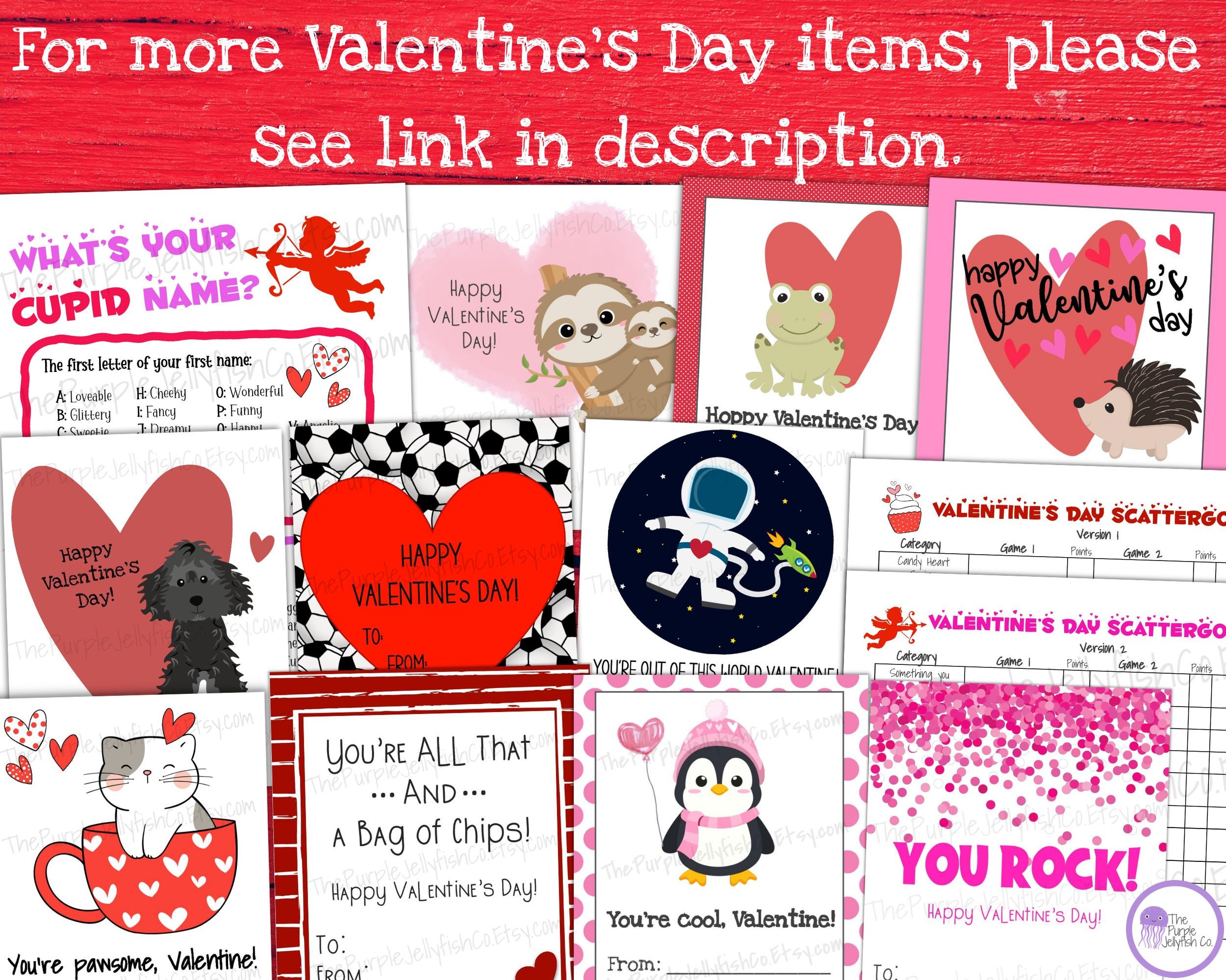 Woodland Animal Valentines Printable, Cute Animal Valentines Day Cards ...