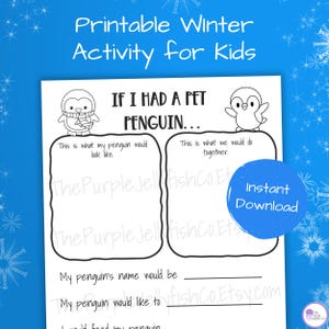 If I Had a Pet Penguin Activity for Kids, Winter Class Party Idea, Fun ...