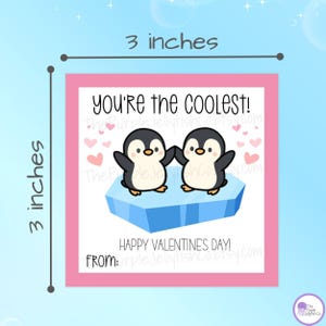 Penguin Valentine Printable, Valentines Cards for Kids Classroom ...