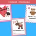 Woodland Animal Valentines Printable, Cute Animal Valentines Day Cards ...