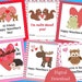 Woodland Animal Valentines Printable, Cute Animal Valentines Day Cards ...