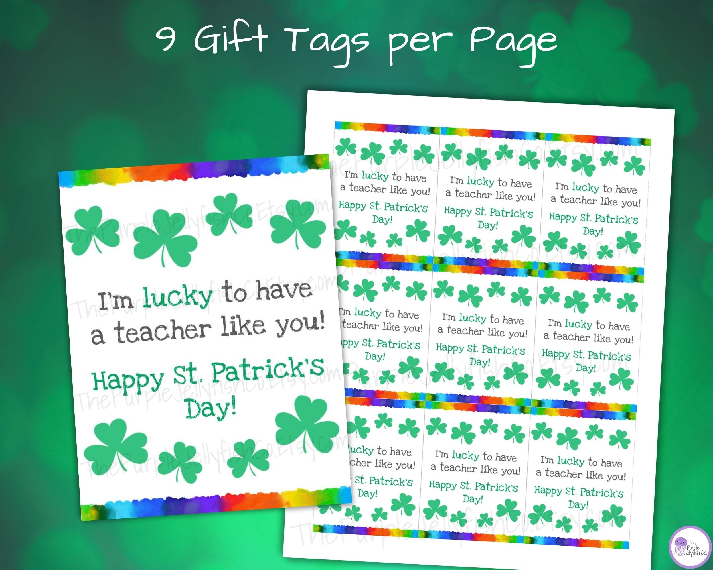 Lucky to Have You Teacher St. Patrick's Day Gift Tags Printable, St ...