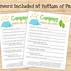 Camping Jokes for Kids, Camping Activity for Kids, Camping Party ...