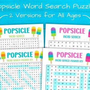 Popsicle Games for Kids Printable Popsicle Party Ideas, Fun Summer ...