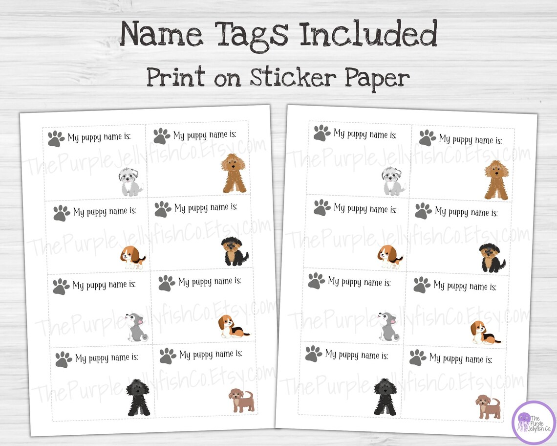 Whats Your Puppy Name Game, Puppy Party Printable, Dog Pawty, Puppy ...