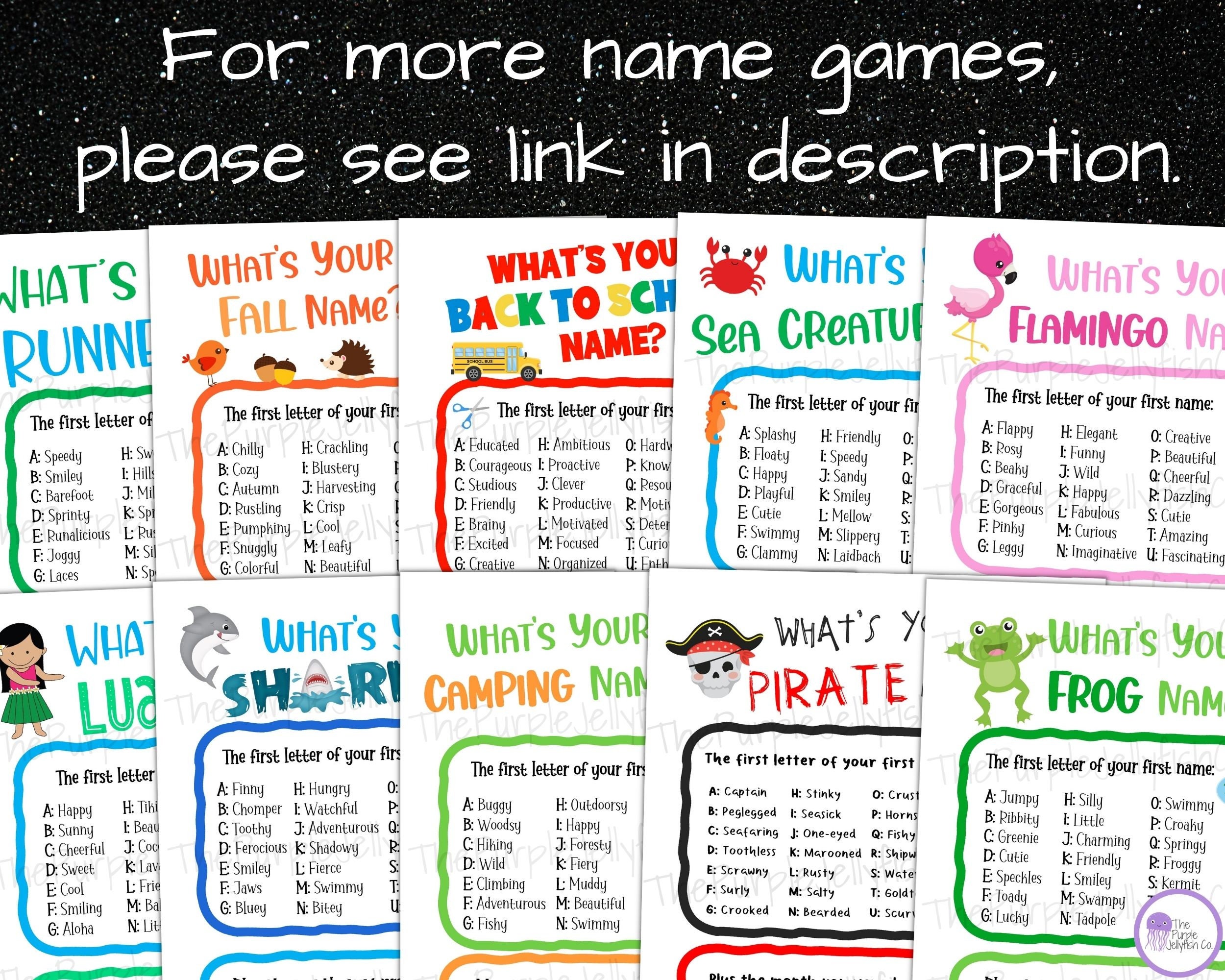 Cheer Name Sign and Name Tags, Cheer Party Game Printable, What's Your ...