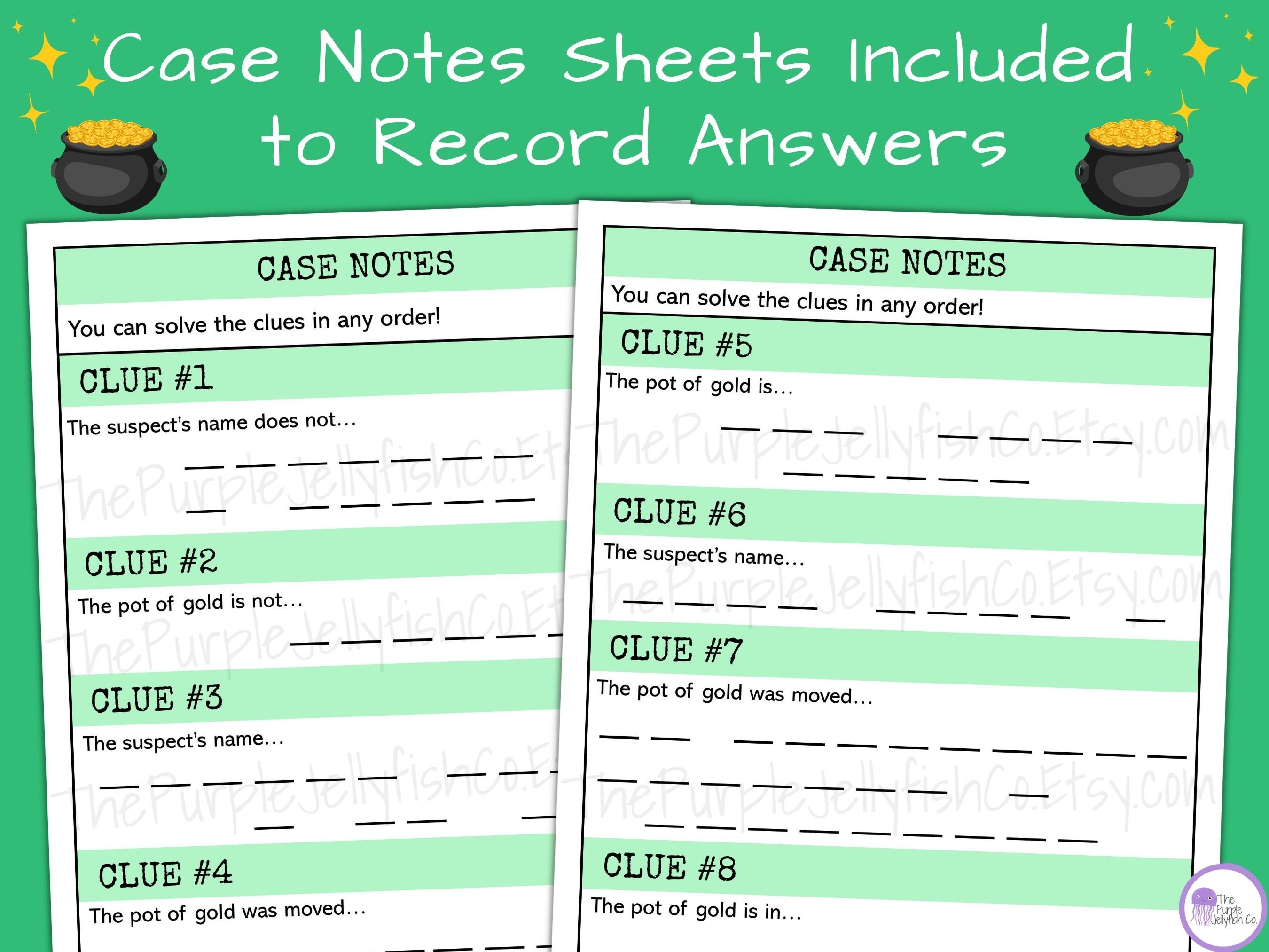 St. Patrick's Day Mystery Game for Kids, Printable Escape Room for Kids ...