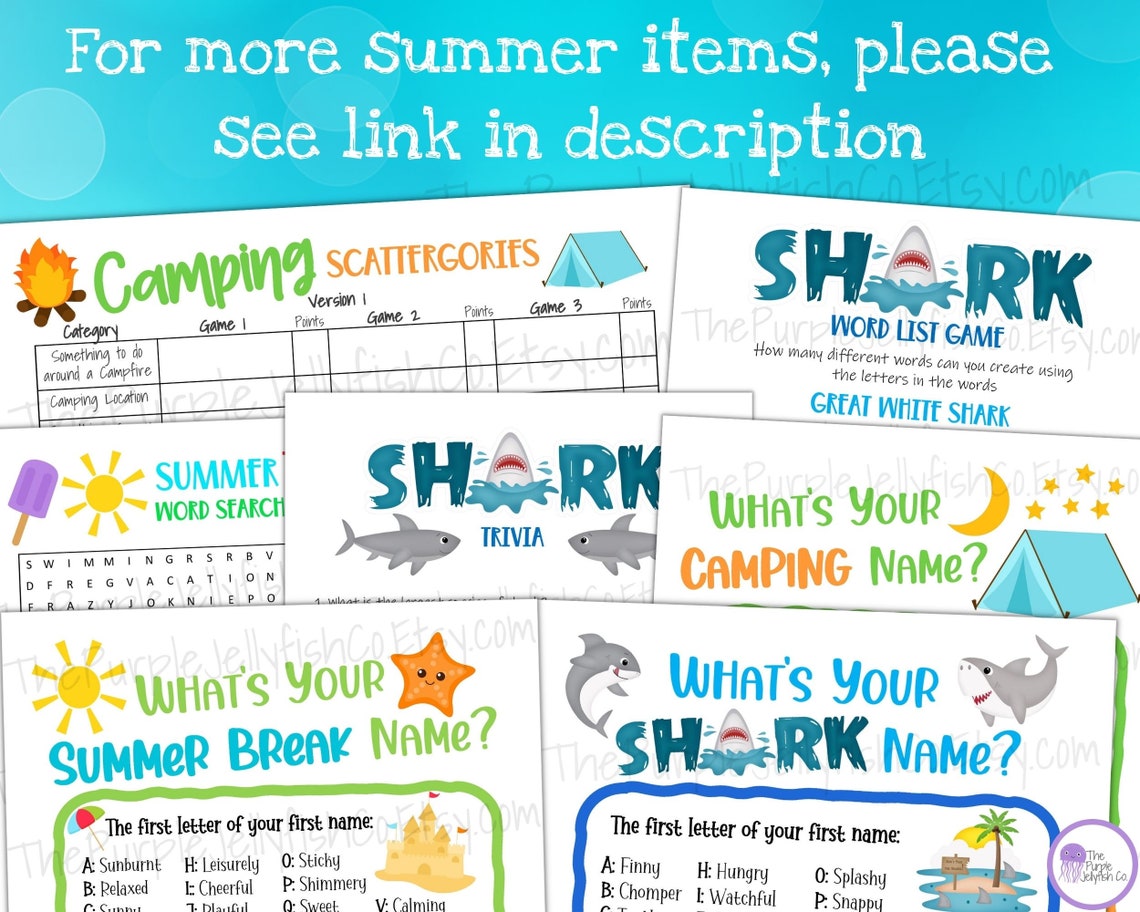 Summer Scattergories, Summer Game Printable, End of Year Activity ...