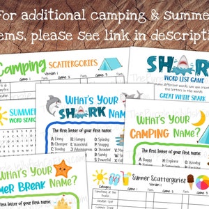 Camping Would You Rather, Camping Game Printable, Camping This or That ...