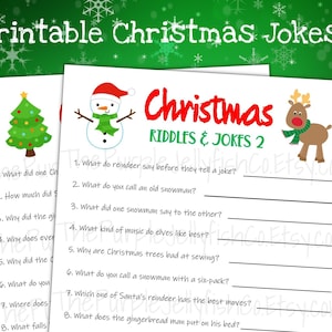 Christmas Jokes for Kids, Christmas Riddles, Printable Christmas Game ...