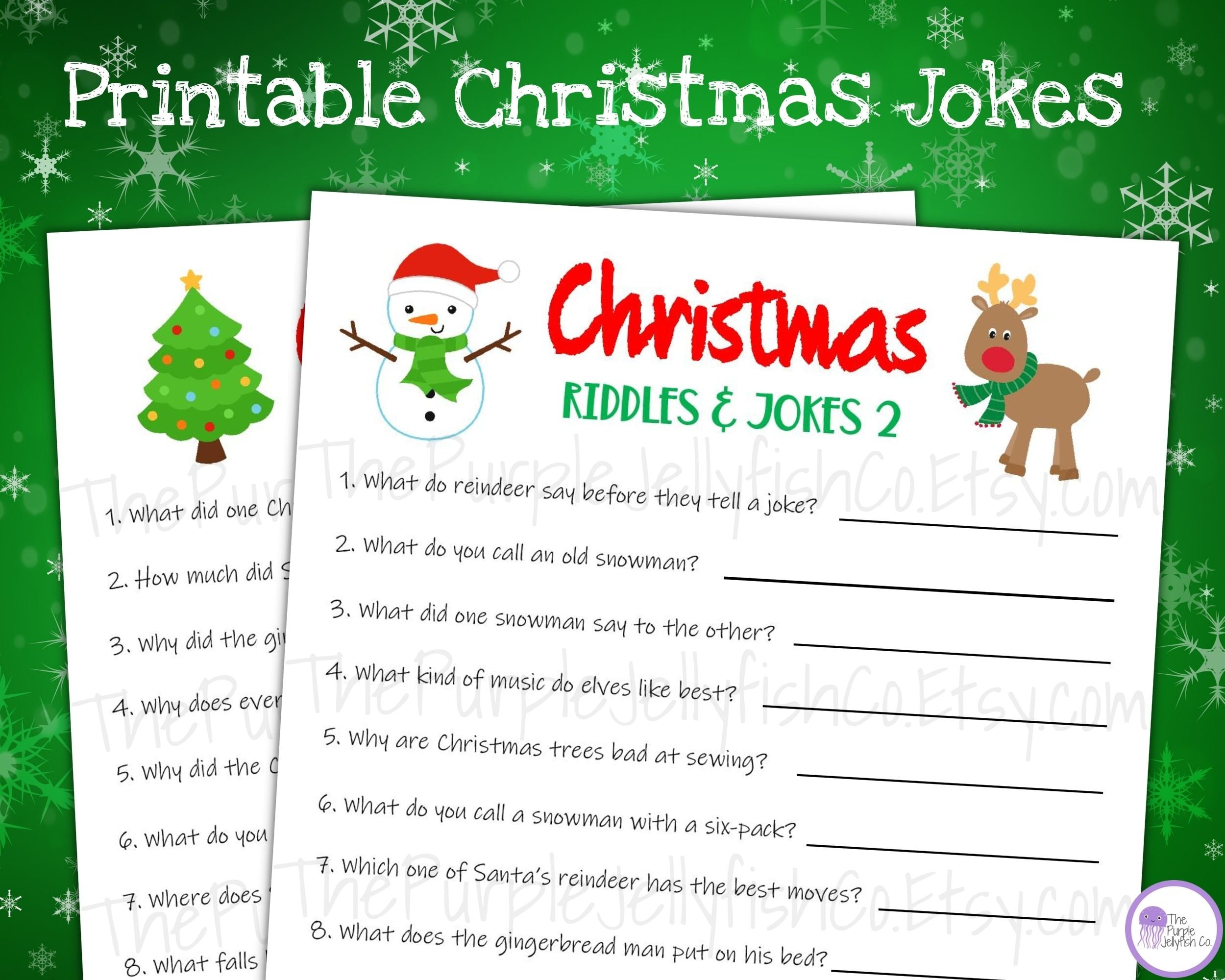 Christmas Jokes for Kids, Christmas Riddles, Printable Christmas Game ...